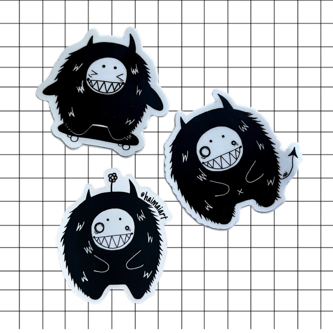 Fluff the Monster Vinyl Sticker Pack - Etsy