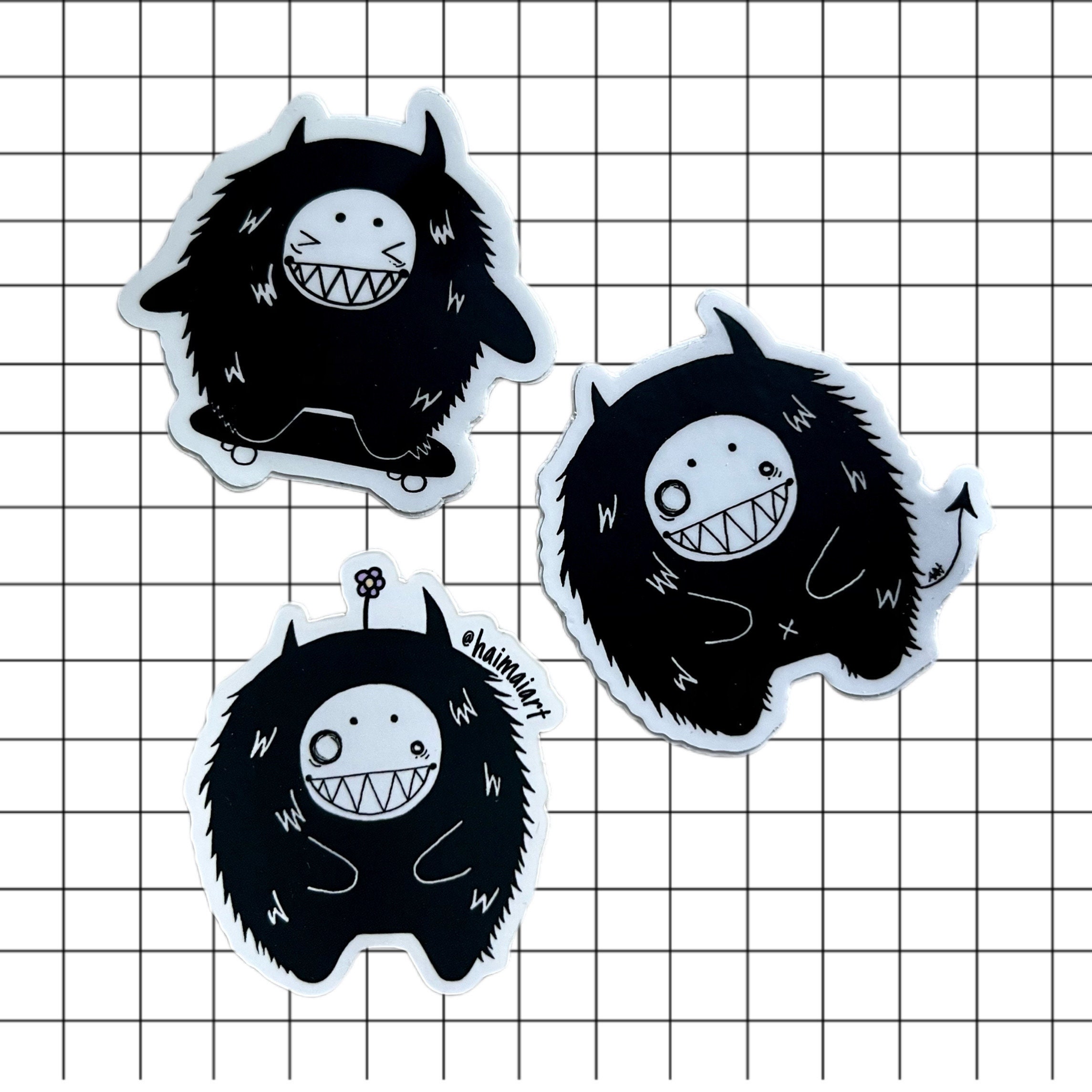 Fluff the Monster Vinyl Sticker Pack - Etsy