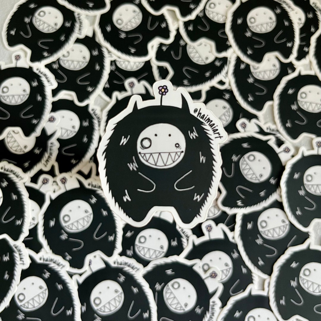 Flowered Fluff Vinyl Sticker - Etsy