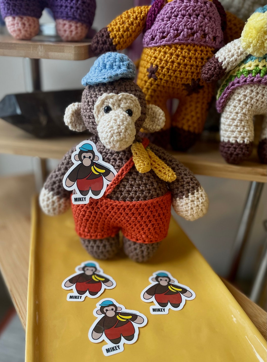 Mikey the Monkey | Sticker | Lowercasestickers - Etsy
