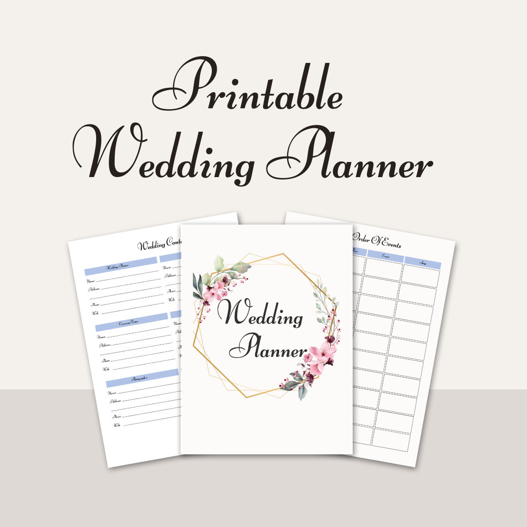 Wedding Planner Printable | Printable Wedding Planner Pages | Wedding ...