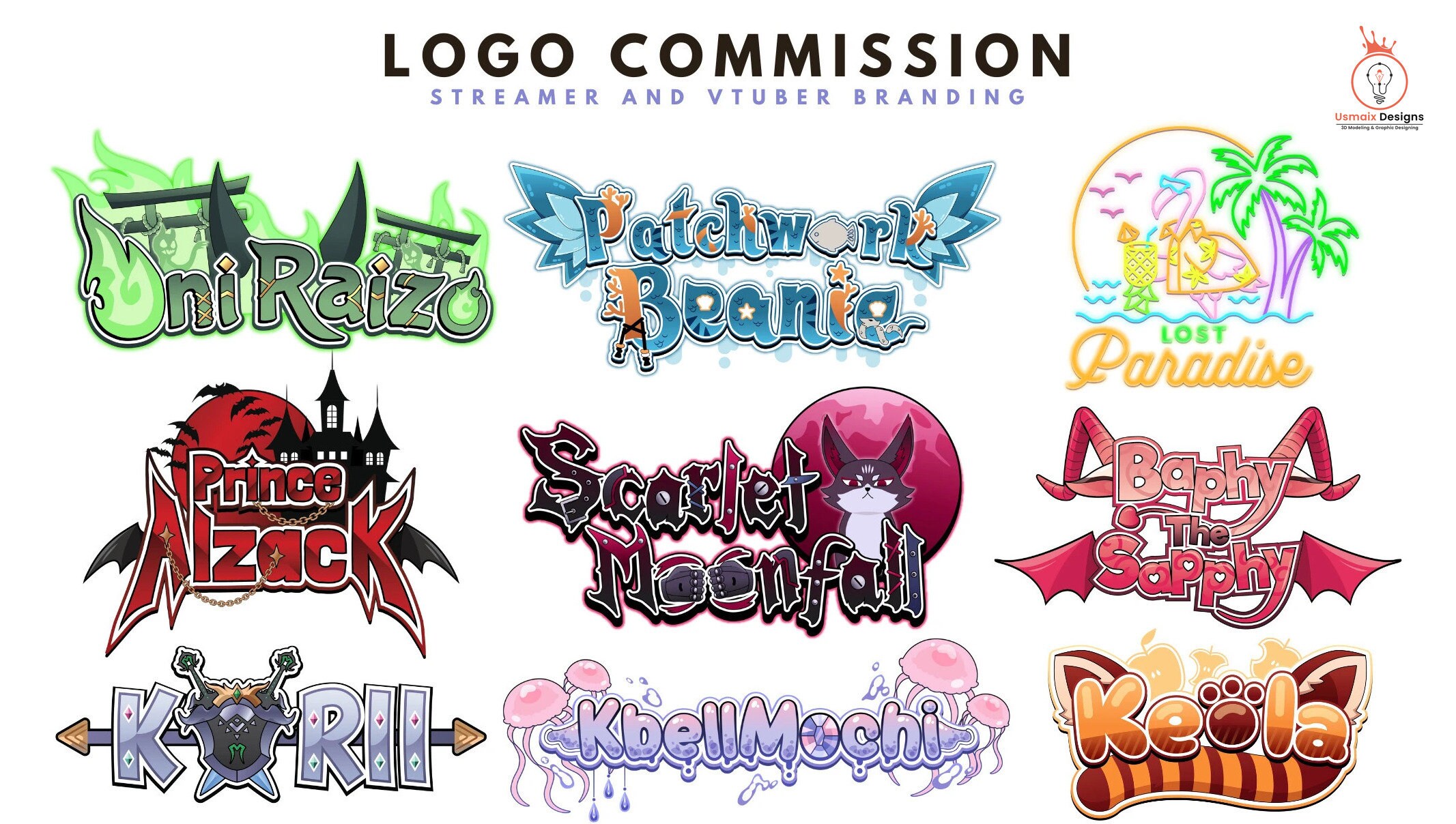 I Will Make Cute Logo for Vtuber and Twitch Streamer, Youtube Streamer ...