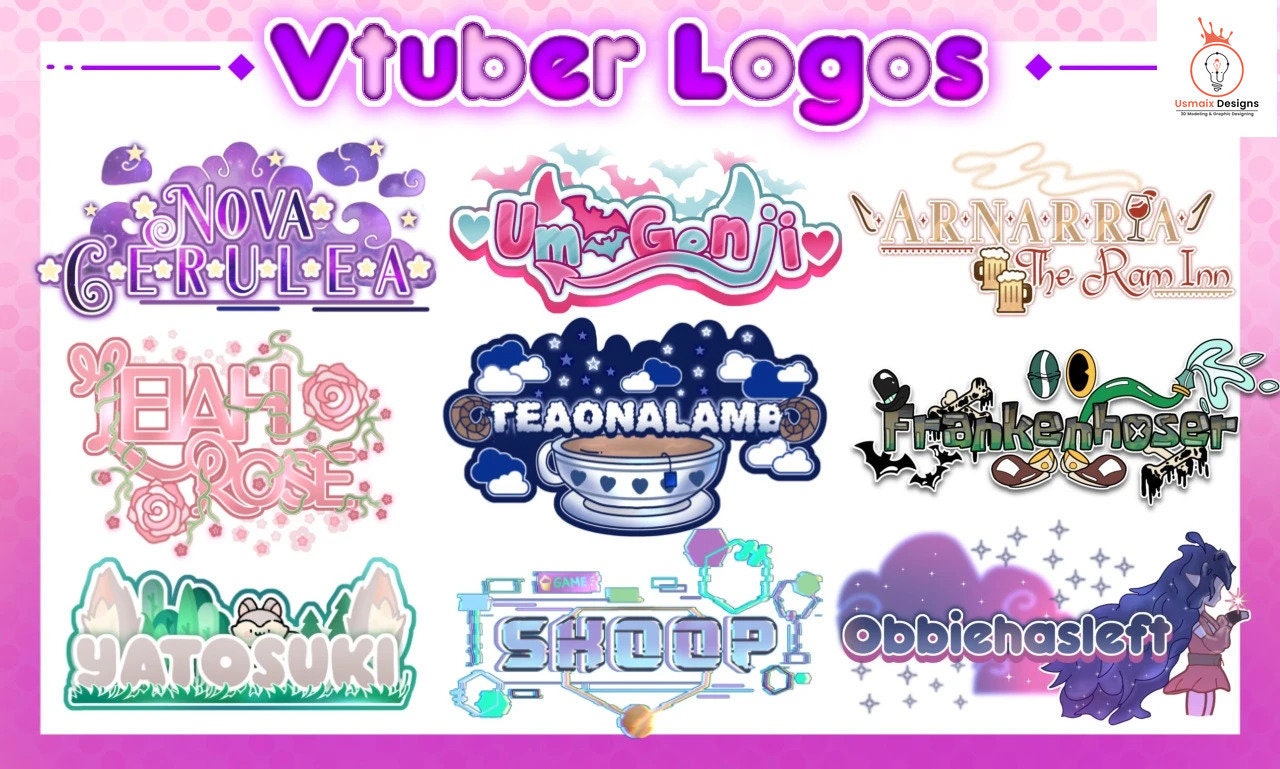 I Will Make Cute Logo for Vtuber and Twitch Streamer, Youtube Streamer ...