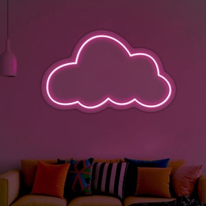 Cloud Neon Sign, Kids Room Wall Decor, Nursery Clouds Wall Sign Art ...