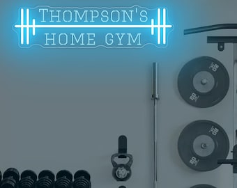 Custom Home Gym Neon Sign Light, Name Home Gym Sign,custom Gym Logo ...