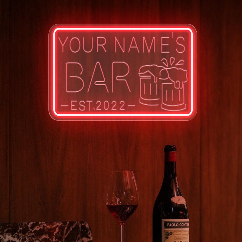 Lighted Bar Sign - Etsy