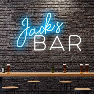 Custom Name Bar Sign, Custom Home Bar Neon, Bar Club Neon Sign, Bar ...