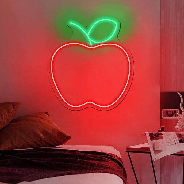 Apple Neon Light - Etsy UK