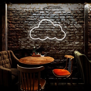 Cloud Neon Sign, Kids Room Wall Decor, Nursery Clouds Wall Sign Art ...