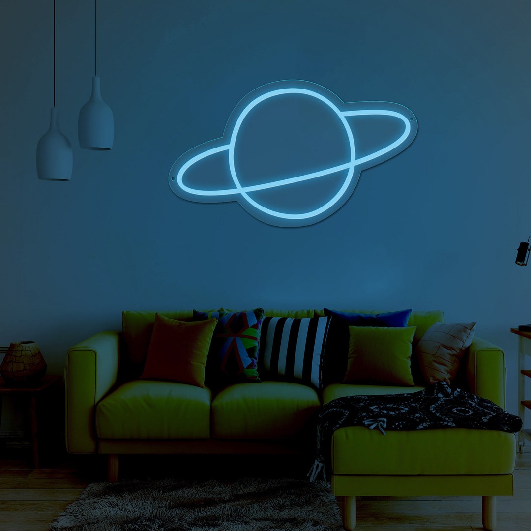 Saturn Planet Neon Sign ,kids Room Decor, Planet Neon Light, Birthday ...