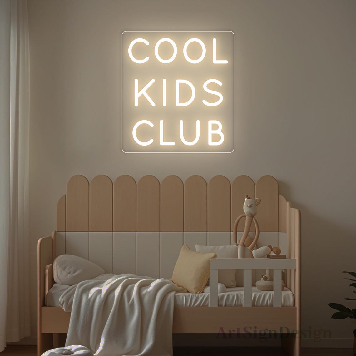 Cool Kids Club Neon Sign, Kid's Room Neon Wall Decor, Custom Kid ...