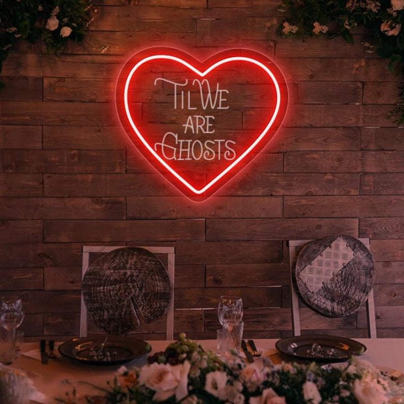 Til We Are Ghosts Neon Sign | Goth Lover Gift| Gothic Home Decor|goth ...