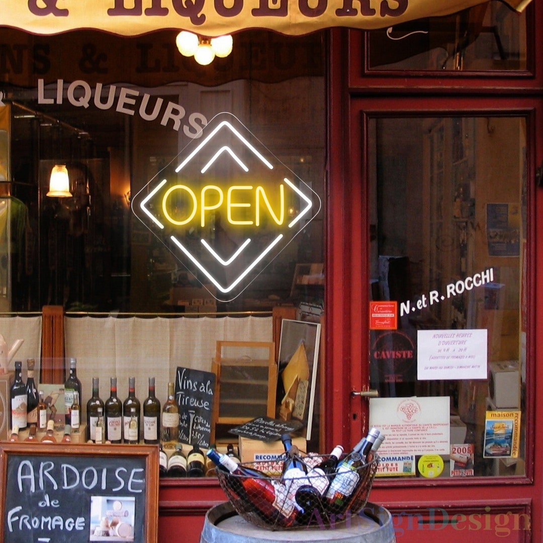 Neon Open Sign,hineon LED OPEN Neon Sign for Business Store,open ...