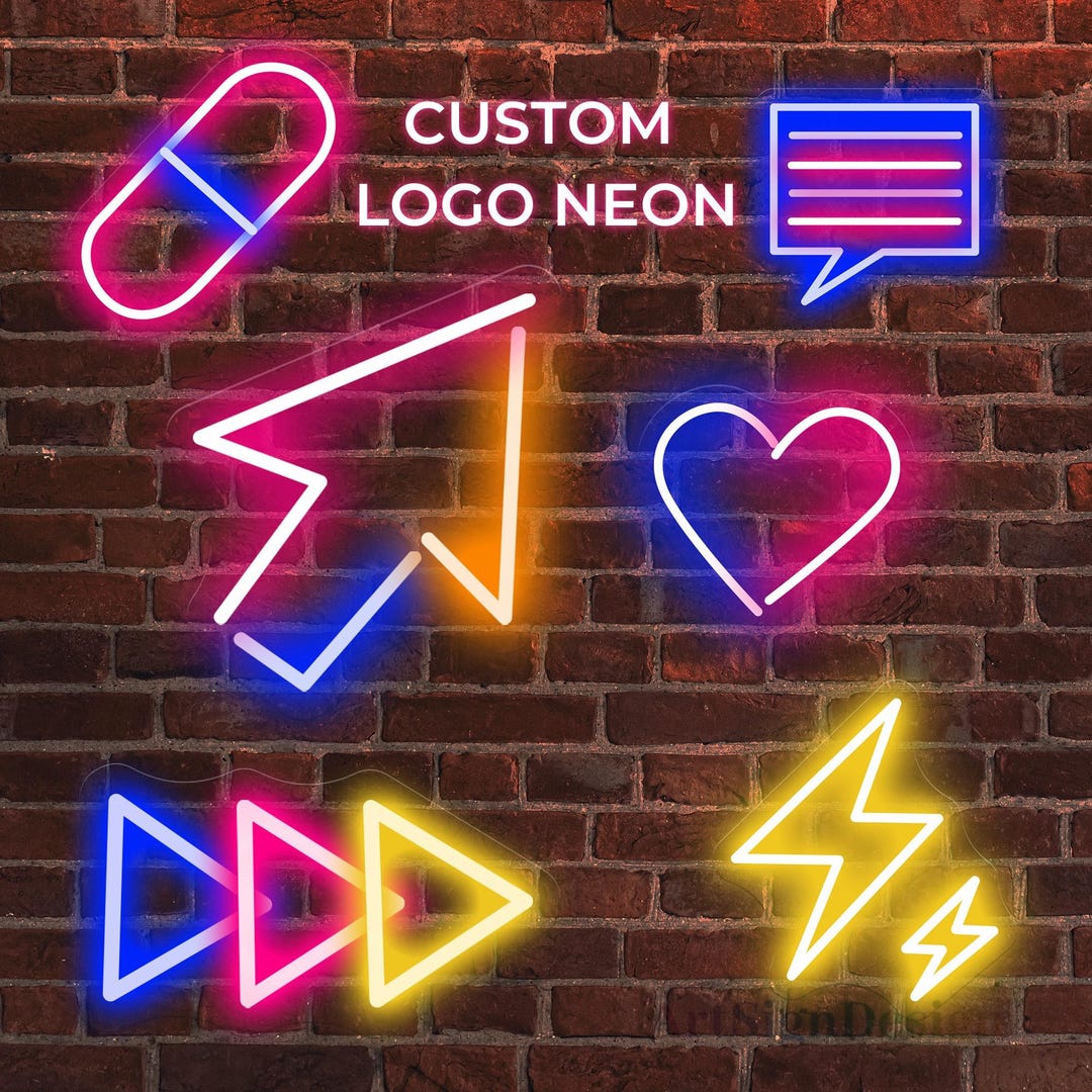 Custom Logo Sign Wall Decor, Led Sign Custom Business Logo, Neon Shop ...