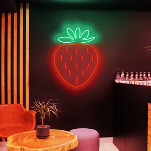Strawberry Neon Sign Light, Strawberry Led Neon Sign Light, Fruit Neon ...
