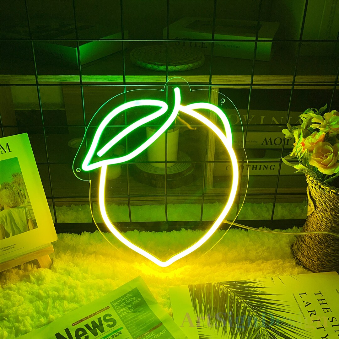 Lemon Sign, Lemon Led Sign, Wall Decor, Lemon Neon Sign, Custom Neon ...
