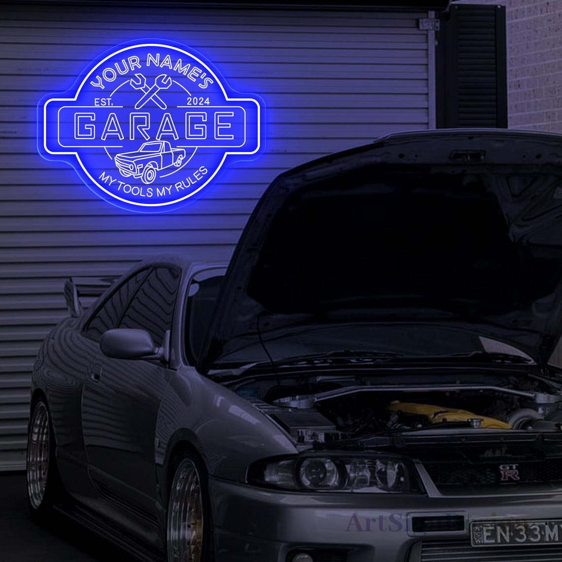 Custom Garage Neon Signs,garage Sign,personalized Light up Garage Signs ...