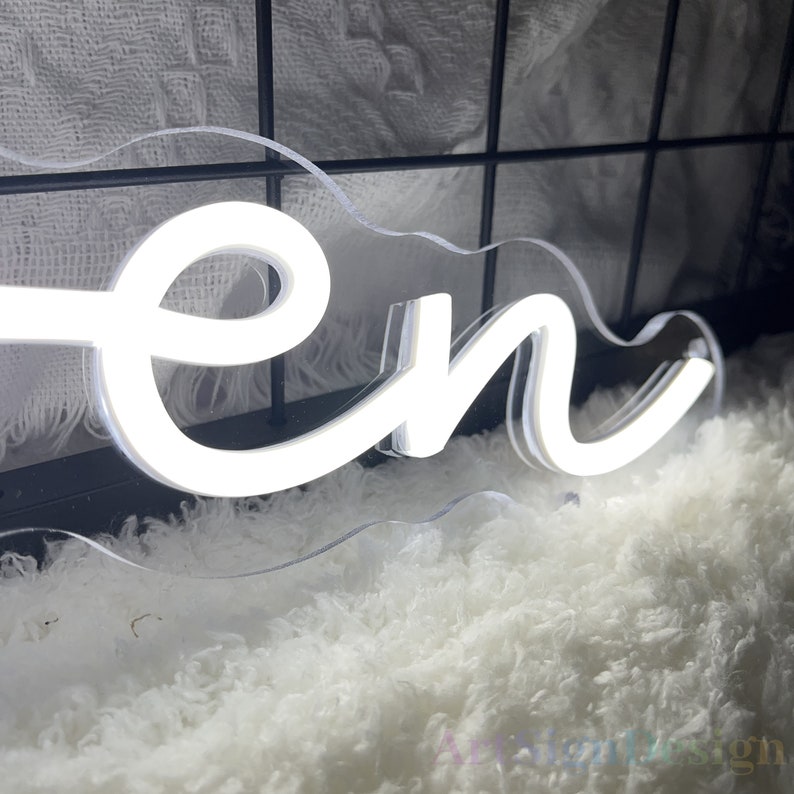 Open Neon Sign, Neon OPEN Sign Business Logo, Wall Light Hanging ...