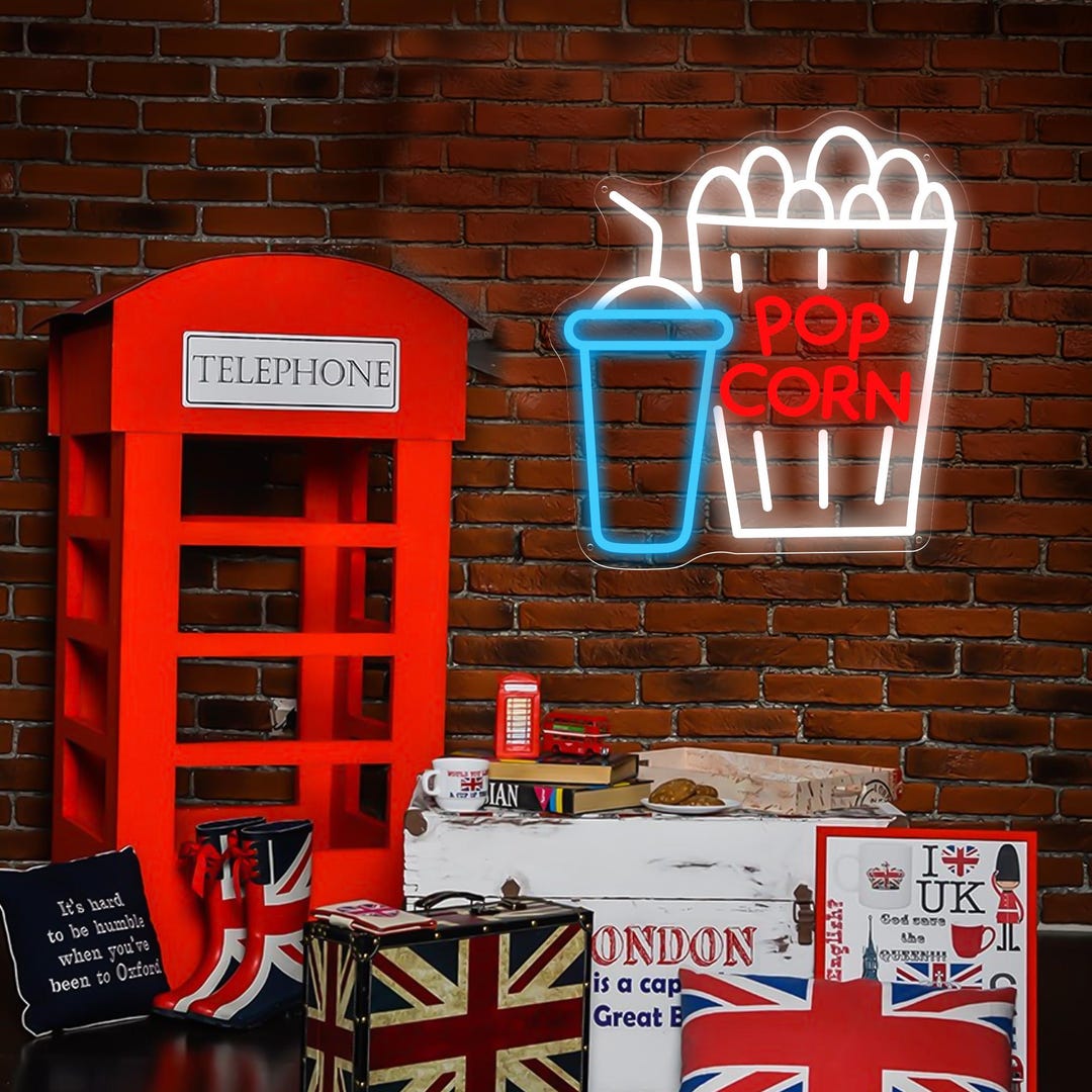 Popcorn Neon Sign,popcorn Led Light,popcorn Neon Light,cola LED Neon ...