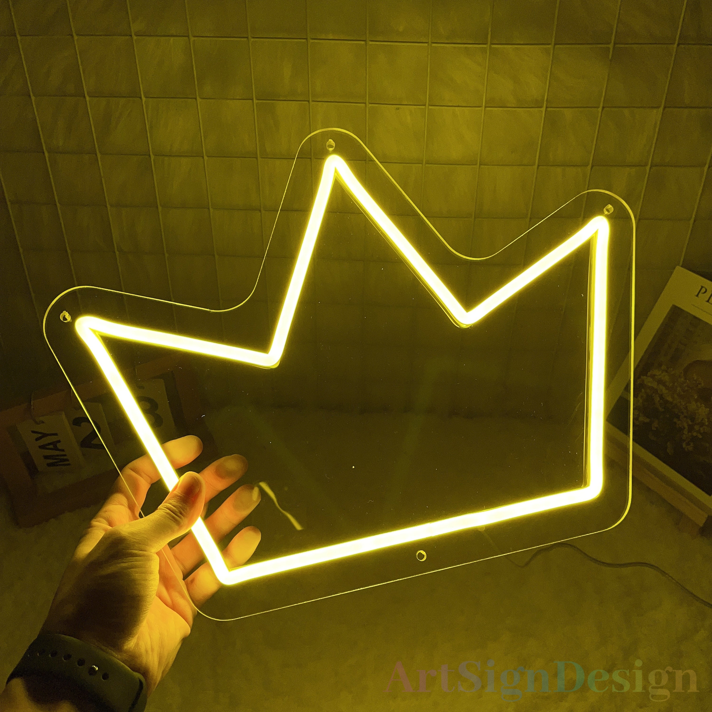 Crown Neon Sign Bride Party Room Decor Wedding Custom Neon - Etsy