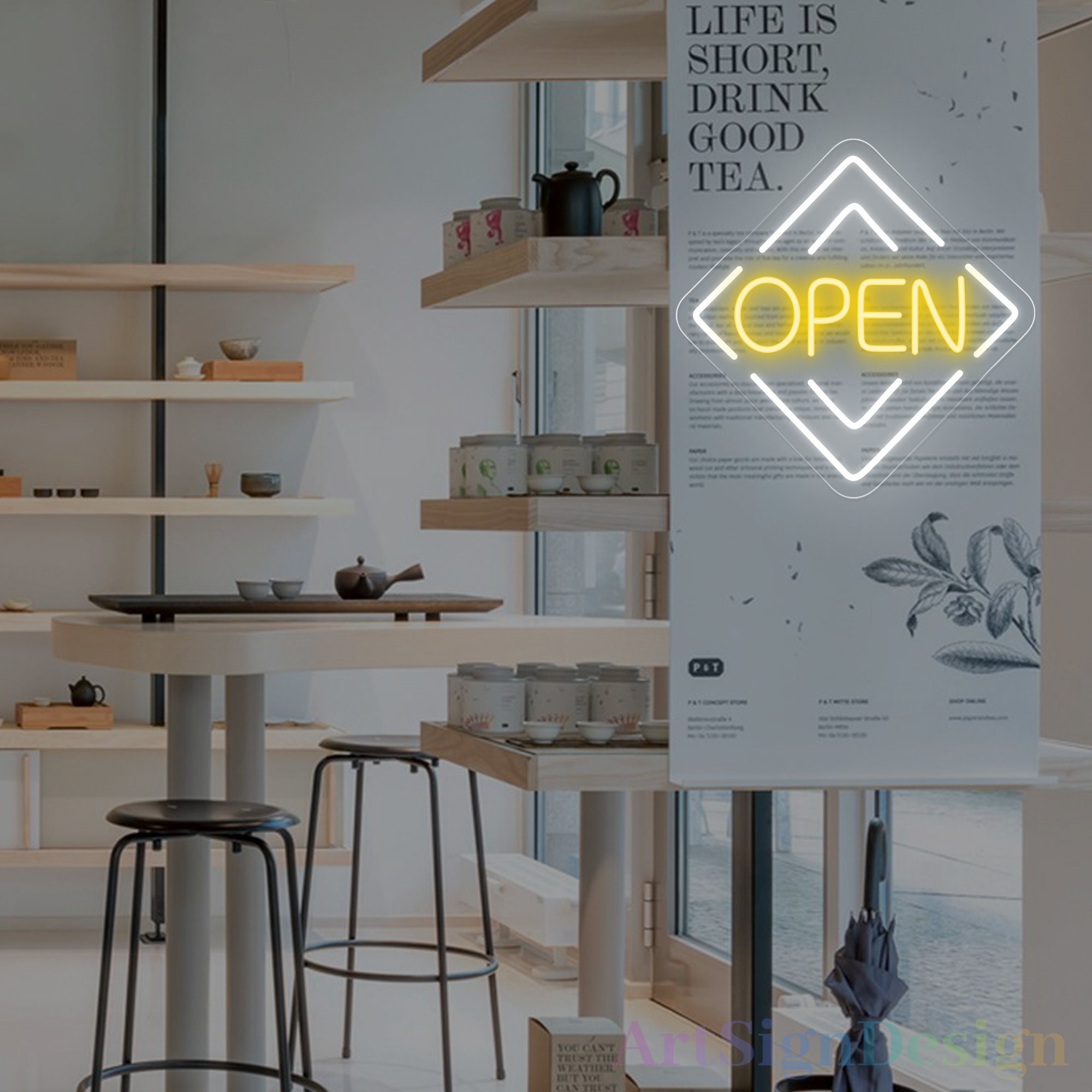 Neon Open Sign,hineon LED OPEN Neon Sign for Business Store,open ...