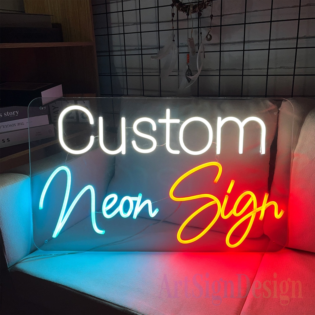 Custom Neon Sign Personalized Name Neon Sign LED Neon Light Wedding ...