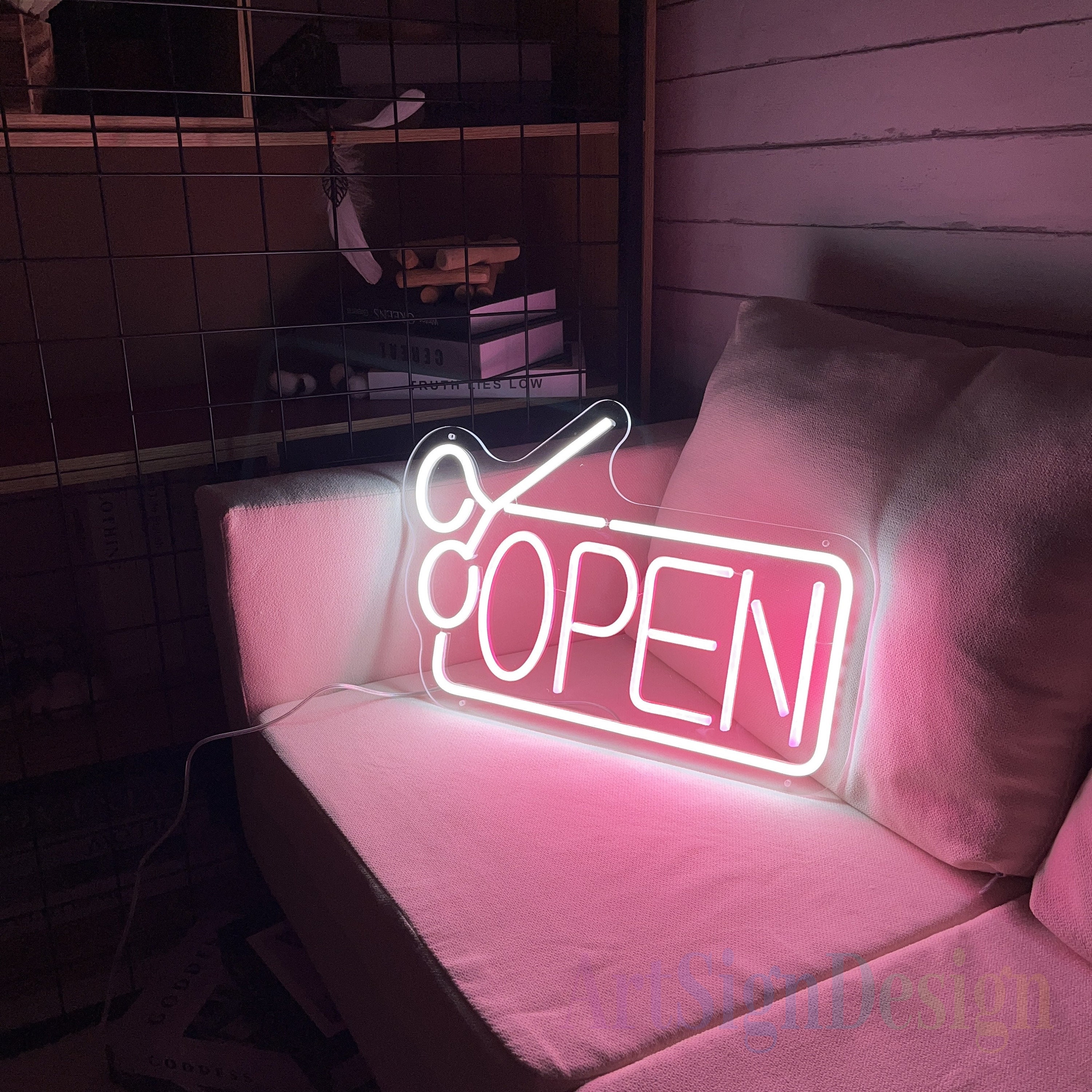 Buy Hair Salon Sign, Beauty Salon Sign, Open Neon Sign, Beatuy Neon ...