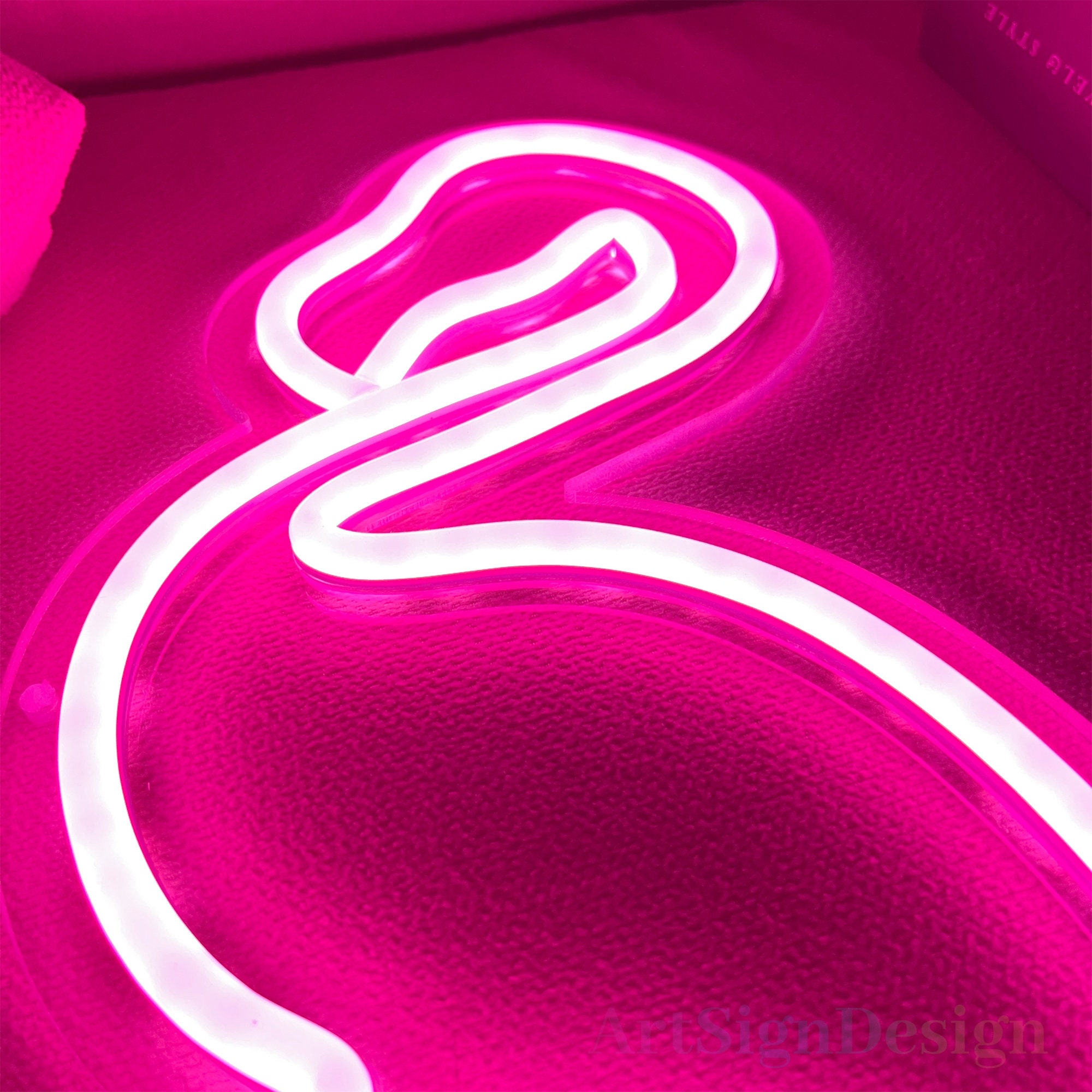 Custom Flamingo Neon Sign, Flamingo Wall Sign, Animal Neon Sign, Neon ...