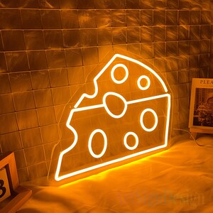 Cheese Neon Sign, Kitchen Wall Decor , Custom Dining Decor, Handmade ...