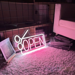 Hair Salon Sign, Beauty Salon Sign, Open Neon Sign, Beatuy Neon Light ...