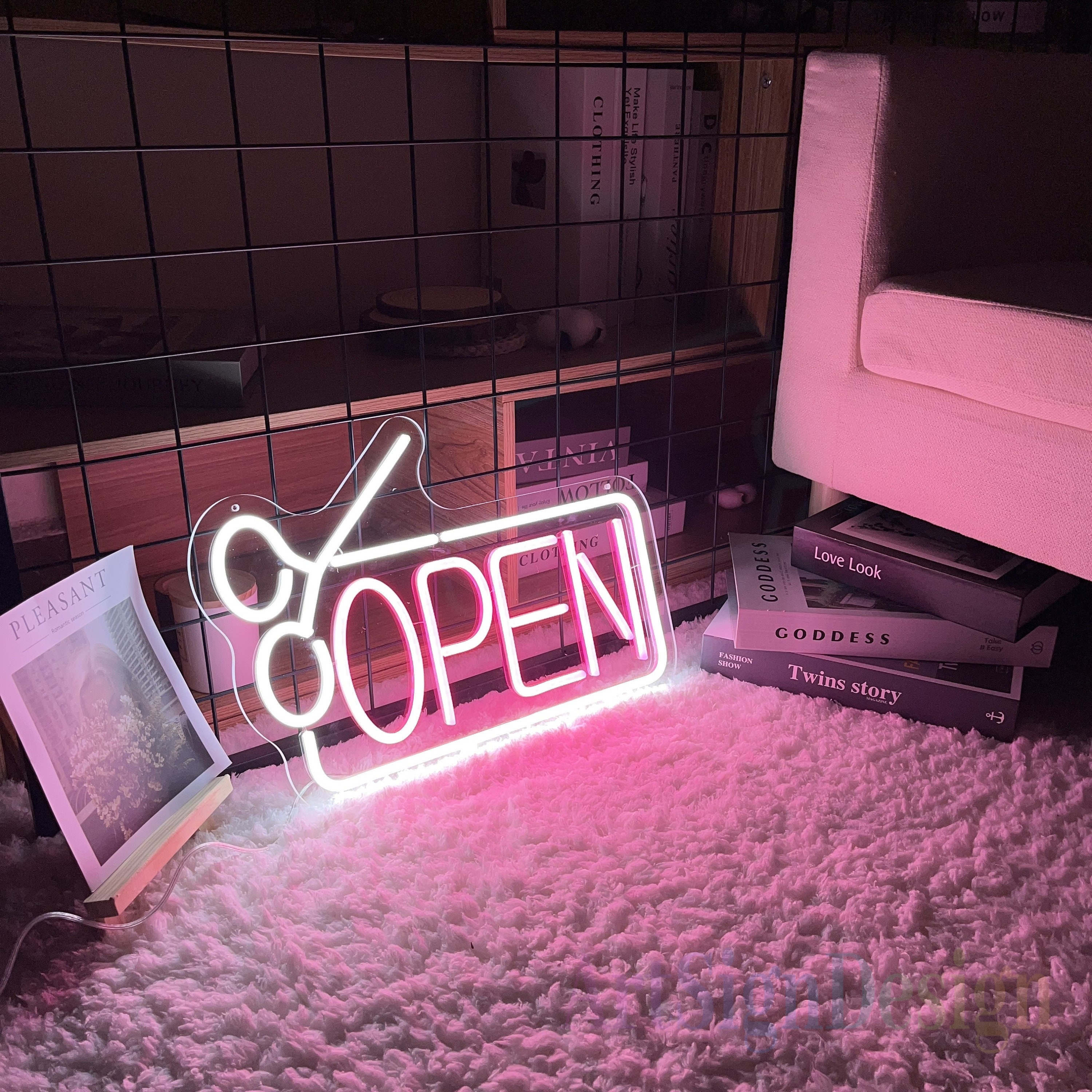 Buy Hair Salon Sign, Beauty Salon Sign, Open Neon Sign, Beatuy Neon ...