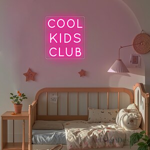 Cool Kids Club Neon Sign, Kid's Room Neon Wall Decor, Custom Kid ...