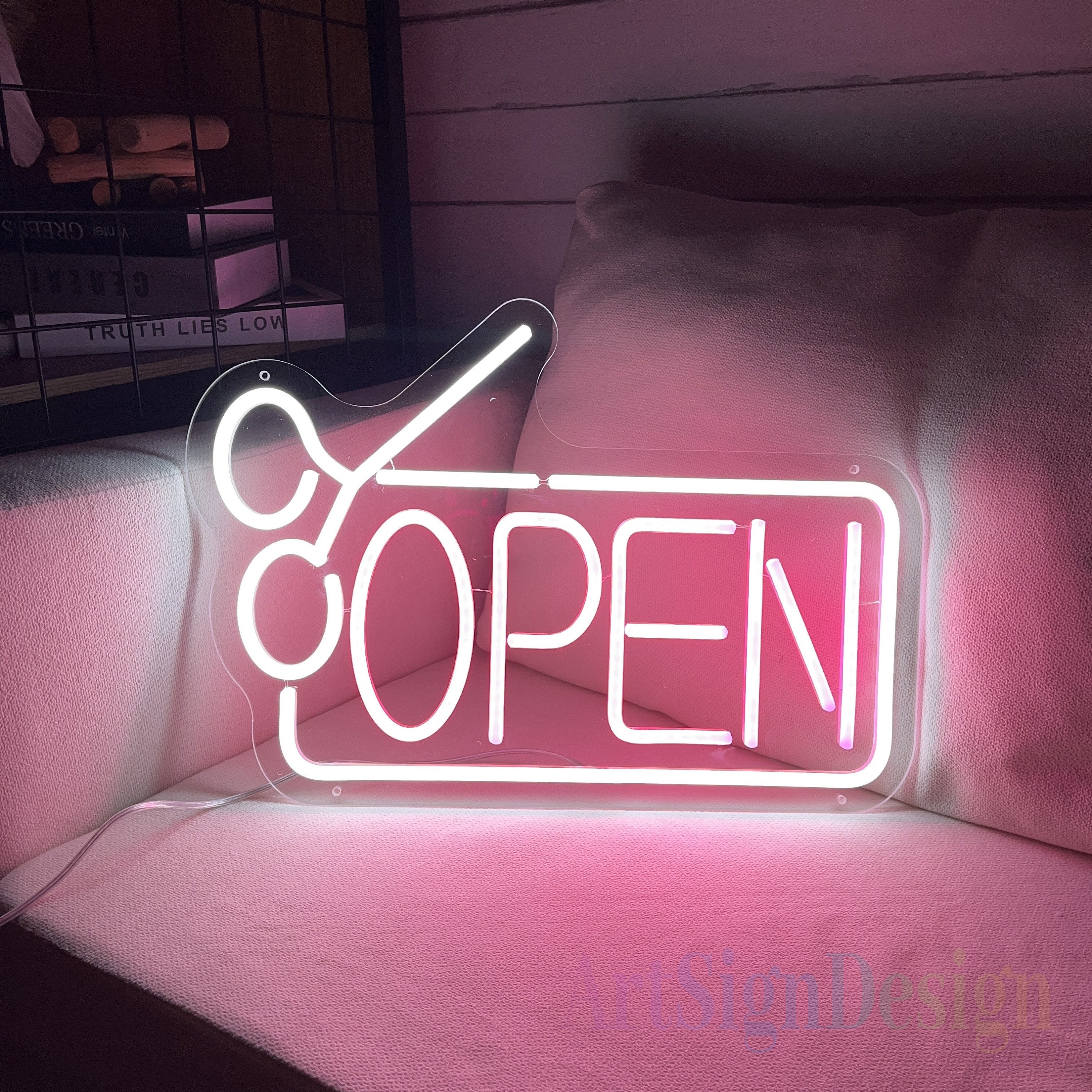 Buy Hair Salon Sign, Beauty Salon Sign, Open Neon Sign, Beatuy Neon ...
