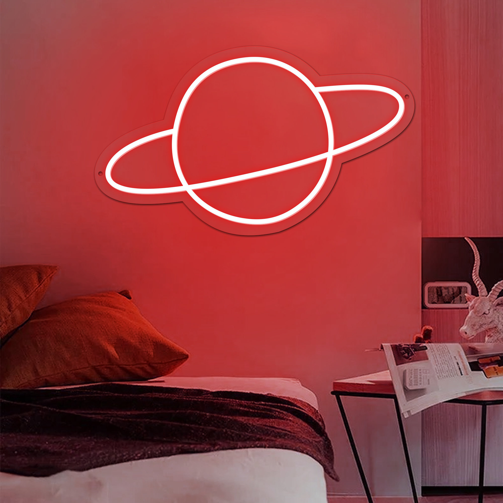 Saturn Planet Neon Sign ,kids Room Decor, Planet Neon Light, Birthday ...
