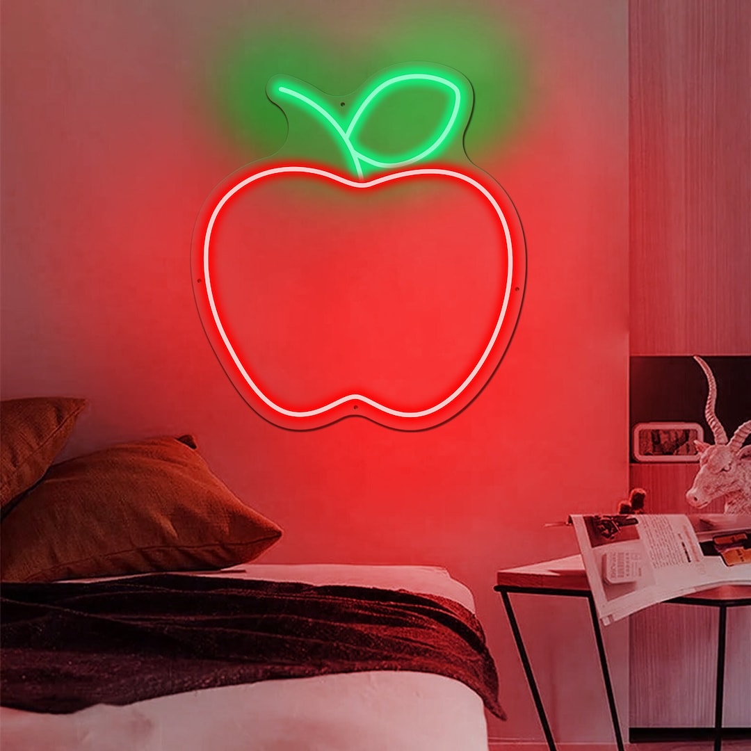 Apple Neon Sign Light, Apple Led Neon Sign Light, Fruit Neon Light ...