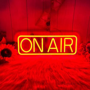 On Air Neon Sign Decor, on Air LED Neon Light, Studio Office Gameroom ...