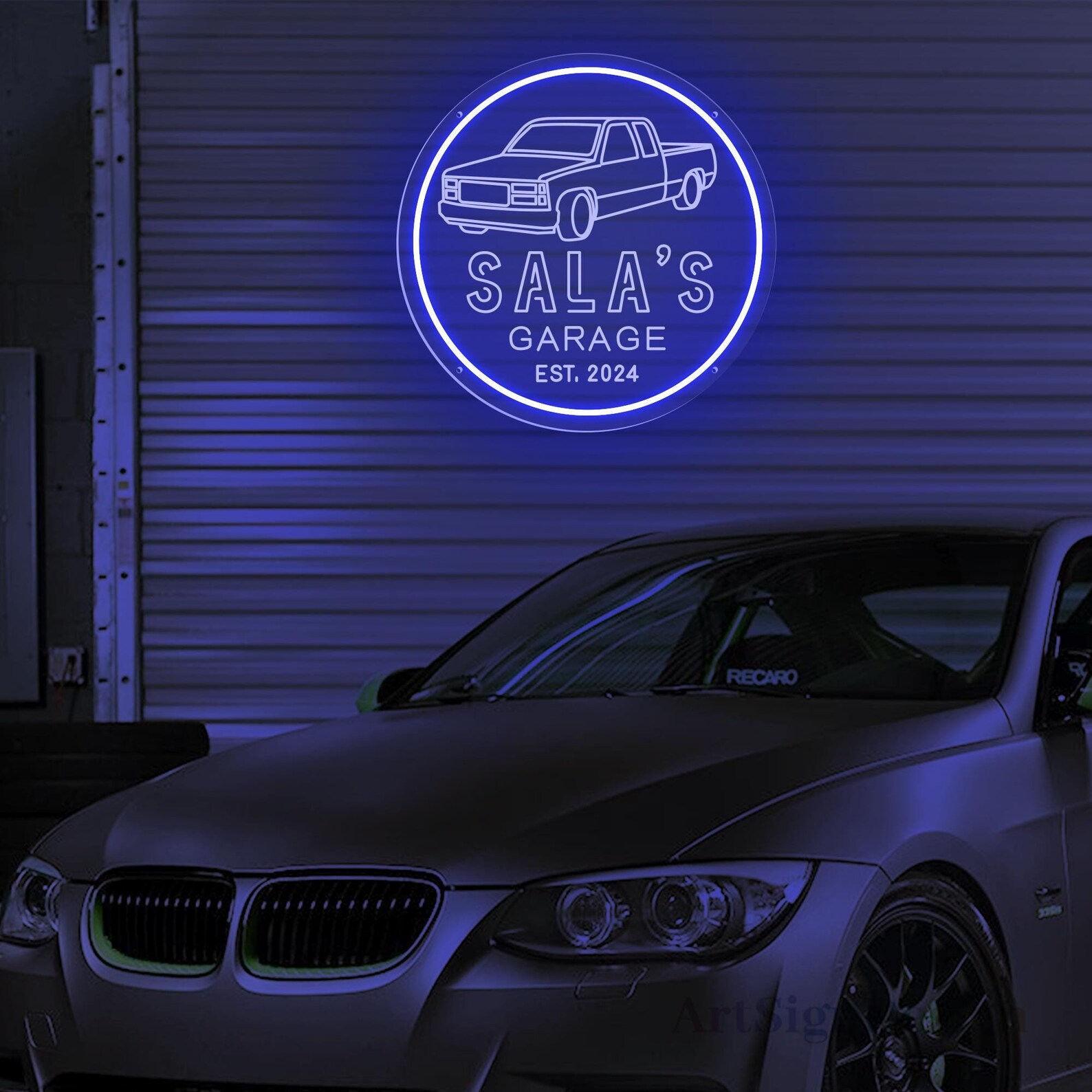 Custom Garage Neon Signs, Garage Sign,personalized Light up Garage ...