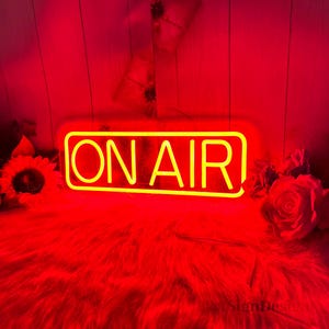 On Air Neon Sign Decor, on Air LED Neon Light, Studio Office Gameroom ...