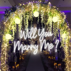 Will You Marry Me Neon Sign Custom Neon Sign Wedding Led Light Wedding ...
