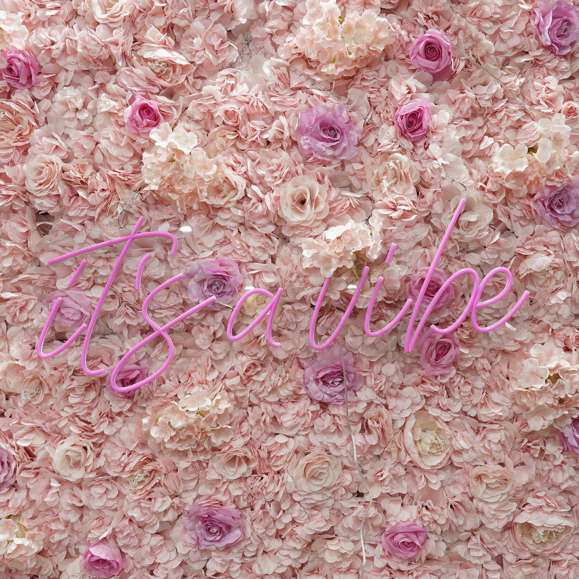 Custom Neon Sign, It's a Vibe Wedding Neon Sign, Wall Hanging Neon Sign ...