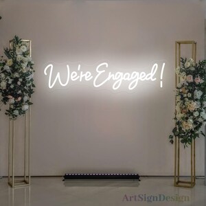 We're Engaged Neon Sign Wedding Neon Sign Led Light Engagement Backdrop ...