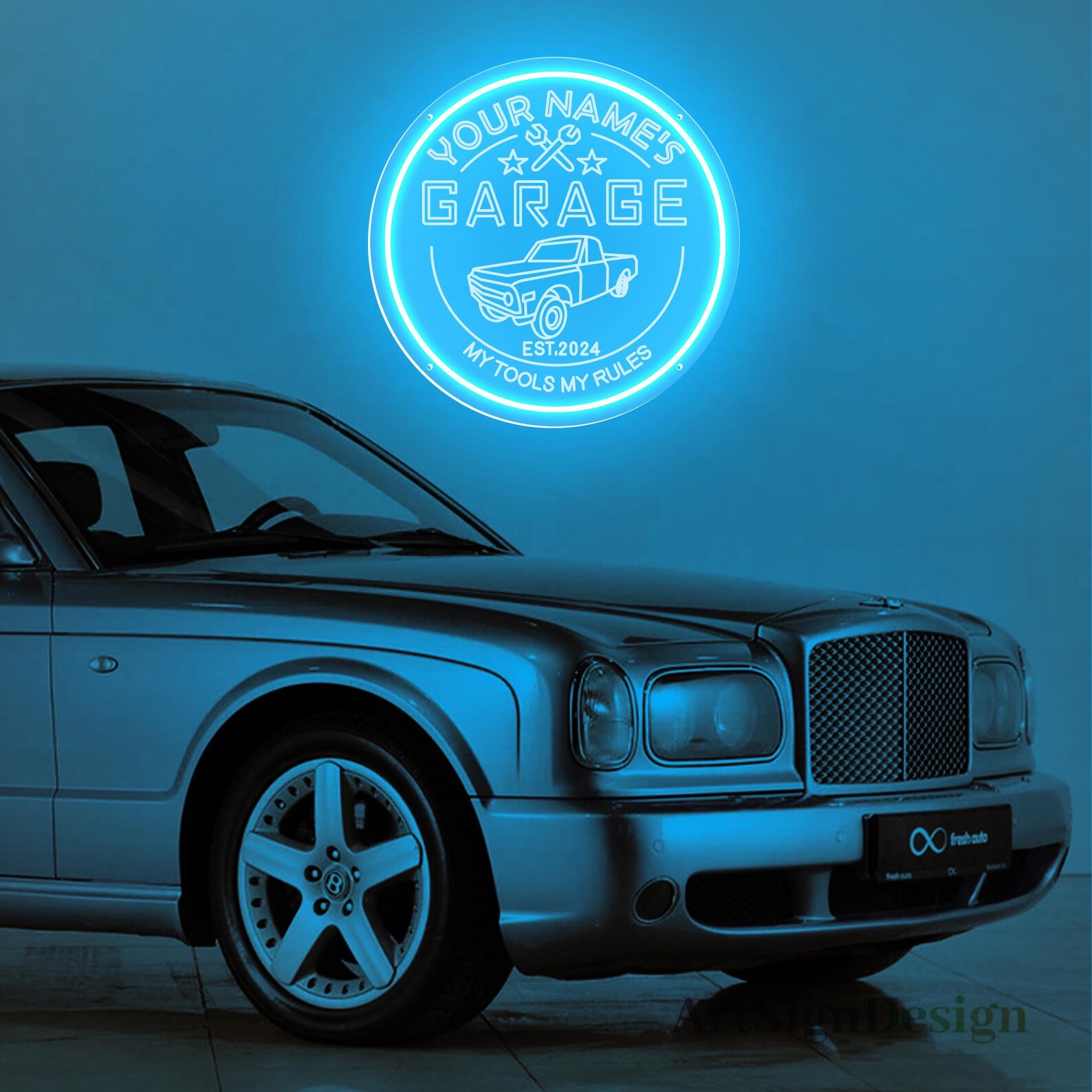 Custom Garage Neon Signs,garage Sign,personalized Light up Garage Signs ...
