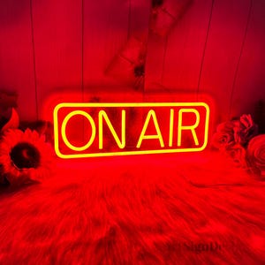 On Air Neon Sign Decor, on Air LED Neon Light, Studio Office Gameroom ...