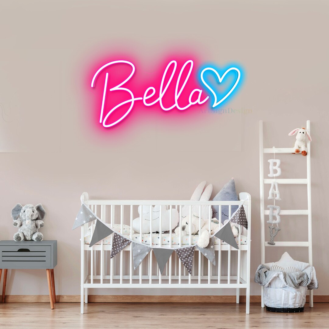 Custom Name Neon Sign, Light up Name Sign, Dorm Decor, Nursery Decor ...