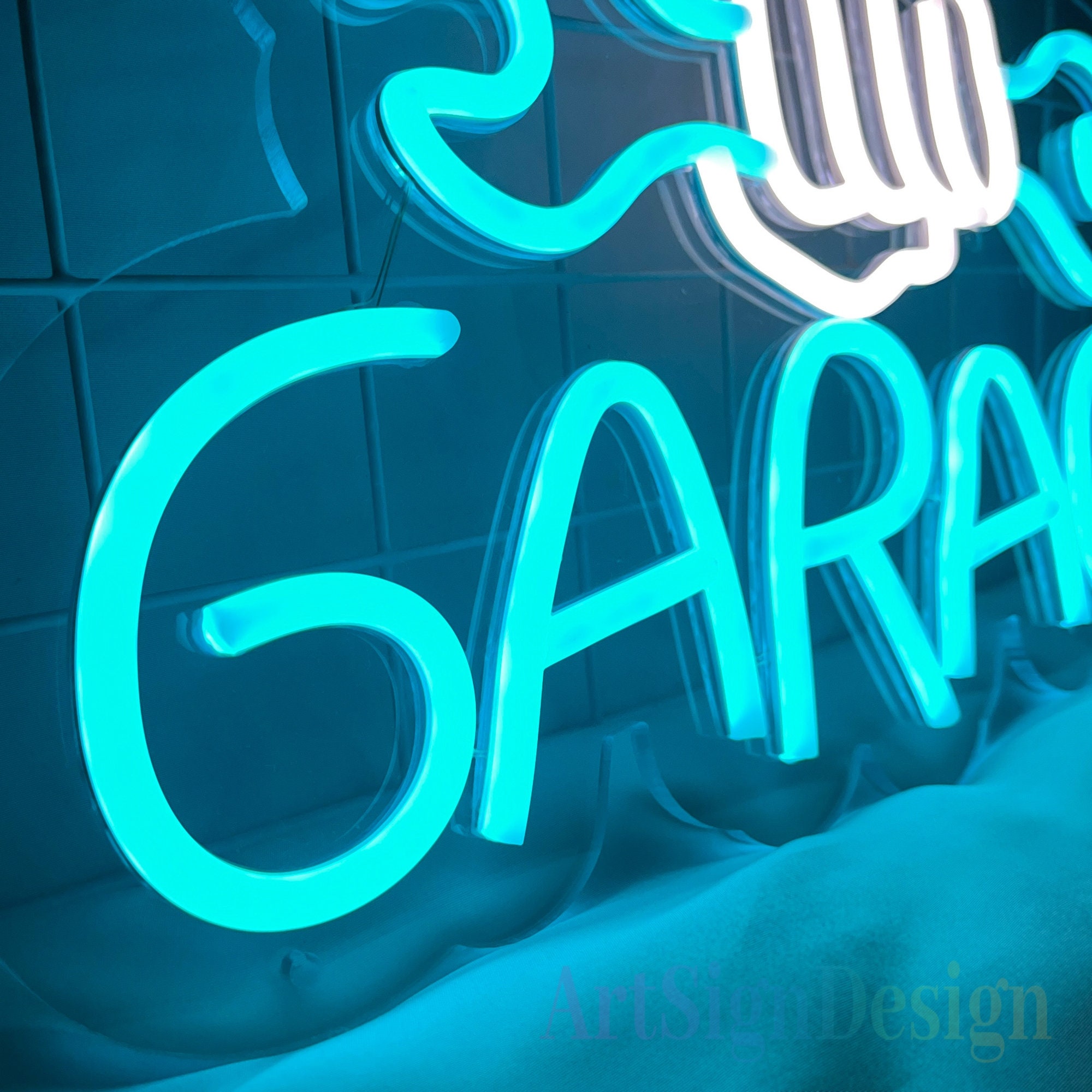Custom Garage Neon Sign, Personalized Workshop Sign Car Sign, Garage ...