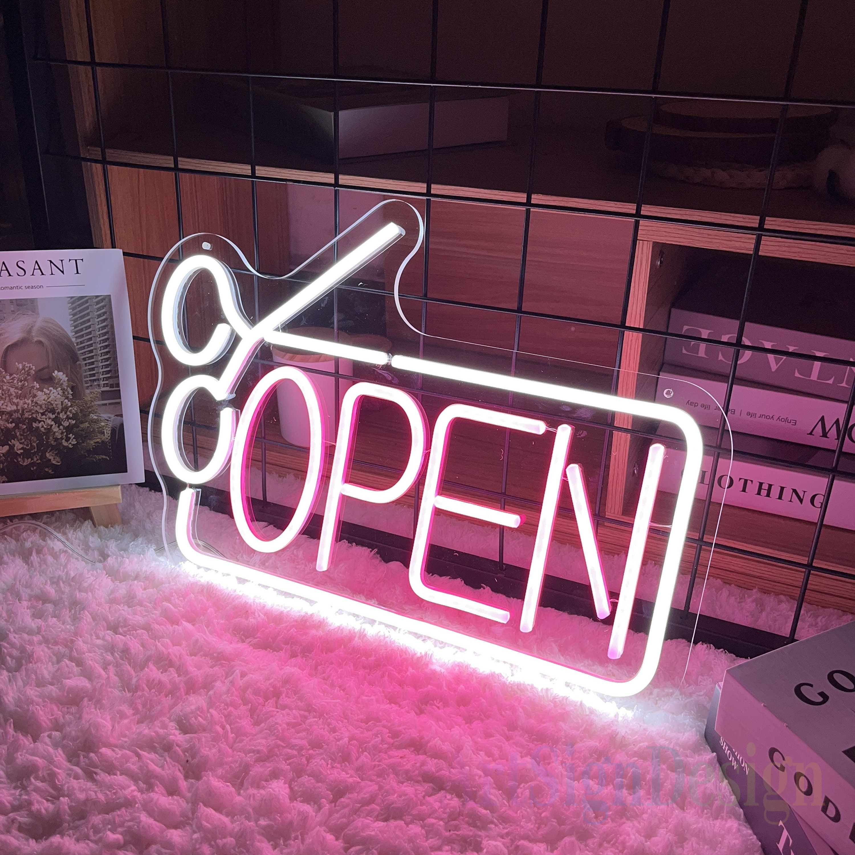 Hair Salon Sign, Beauty Salon Sign, Open Neon Sign, Beatuy Neon Light ...