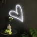 Heart Neon Sign, Love Heart Neon Sign, Love Sign, Minimalist LED Neon ...