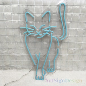 Cat Led Neon Sign, Cat Bedroom Party Decor, Animal Neon Sign, Cute Cat ...