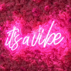Custom Neon Sign, It's a Vibe Wedding Neon Sign, Wall Hanging Neon Sign ...