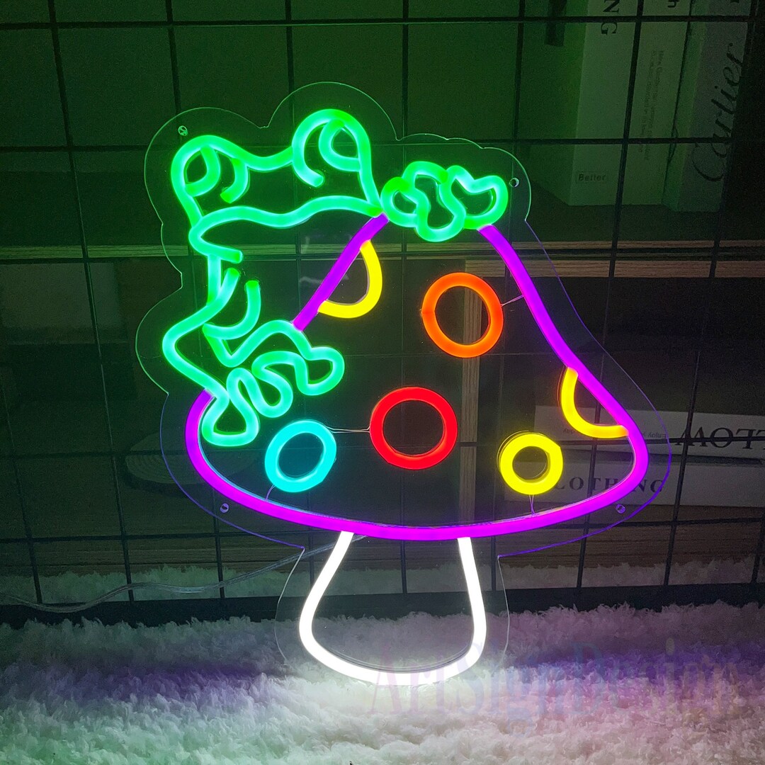 Mushroom Frog Neon Sign, Toad Neon, Mushroom Frog Wall Led Lights ...